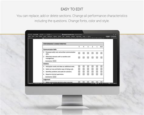 Employee Performance Review Template Scorecard Rating Scale Lupon Gov Ph