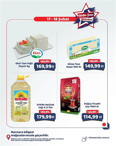 Kim Market 17 Şubat 2024 Aktüel Kataloğu Hafta Sonu İndirim Broşürü