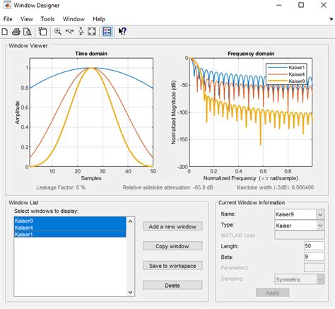 kaiser window matlab and simulink mathworks australia