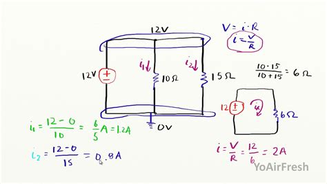 how to find current in a parallel circuit youtube