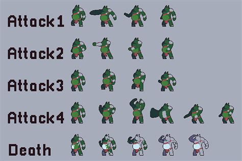 Field Bosses Sprite Sheet Pixel Art By Free Game Assets GUI Sprite