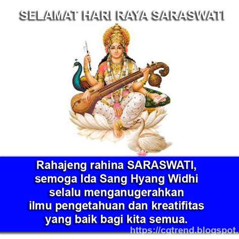UCAPAN DAN PENGERTIAN HARI RAYA SARASWATI CGTREND