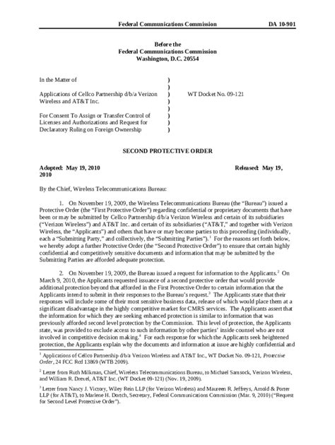 Docs Fcc Gov Public AttachmentsFederal Communications Commission DA 10