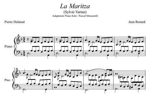 Sylvie Vartan La Maritza Piano Solo