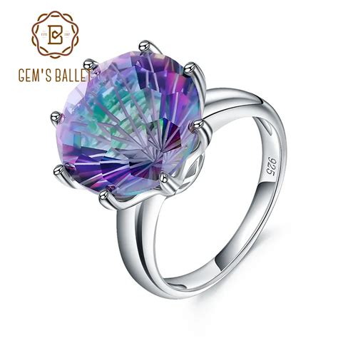 GEM S BALLET Anillo Cl Sico De Plata De Ley 925 Para Mujer Sortija De