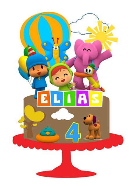 Topo De Bolo Pocoyo Personalizado Nome
