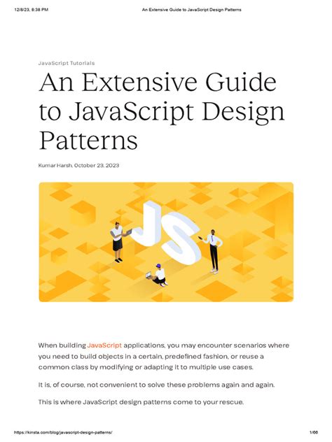 an extensive guide to javascript design patterns pdf software design pattern labrador