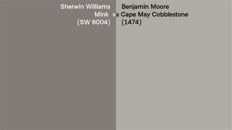 Sherwin Williams Mink Sw Vs Benjamin Moore Cape May Cobblestone