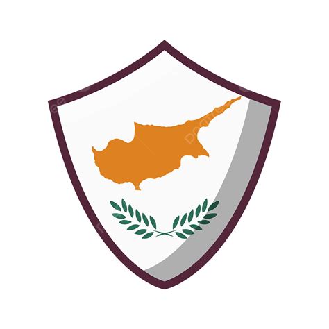 Cyprus Flag In Shield Shape Cyprus Flag Shield PNG And Vector With