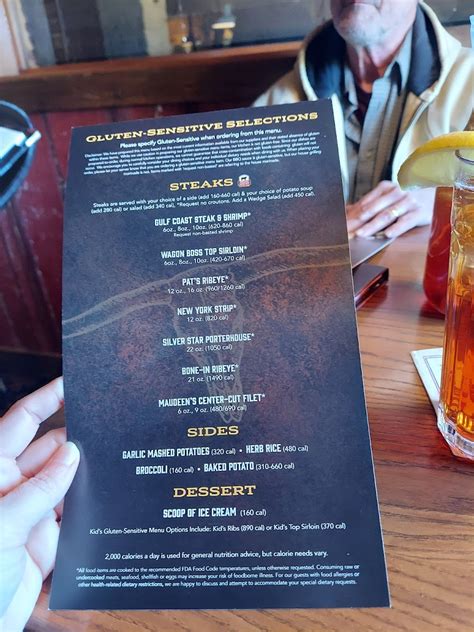 Gluten Free Menu Photo From Saltgrass Steak House