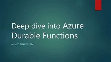 serverless orchestration with azure durable functions
