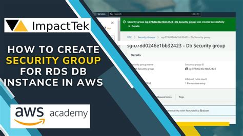 How To Create Security Group For RDS DB Instance In AWS YouTube