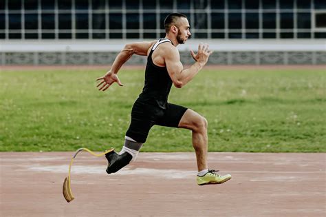 Man Athlete With Prosthetic Legs Perry Prosthetics