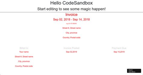 html to pdf jspdf react forked codesandbox
