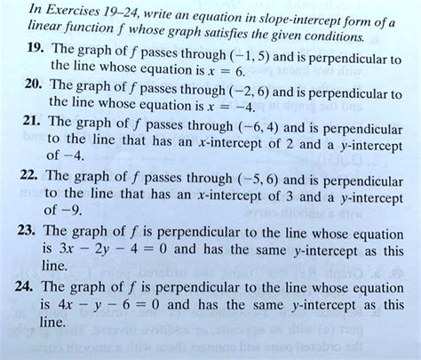 Solved In Exercises Write An Equation In Slope Linear Function