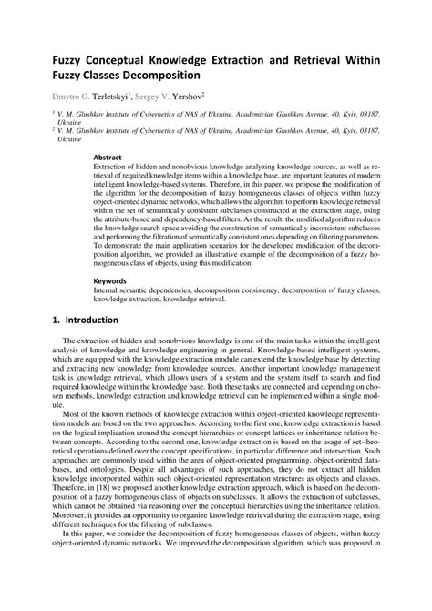 pdf fuzzy conceptual knowledge extraction and retrieval within fuzzy classes decomposition