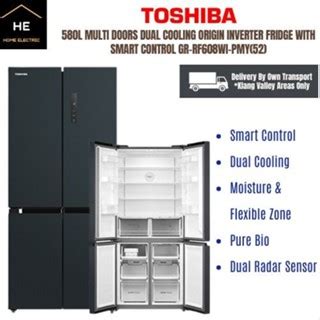 TOSHIBA 580L Multi Doors Dual Cooling Origin Inverter Refrigerator With