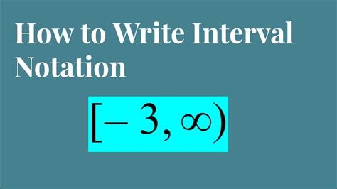 how to write interval notation youtube