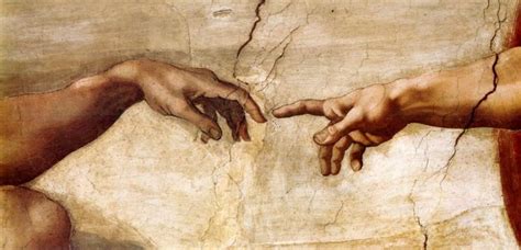 La Creación de Adán detalle del fresco del techo de la Capilla