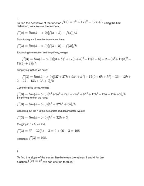lj3 lj 3 1 to find the derivative of the function using the limit definition we can use