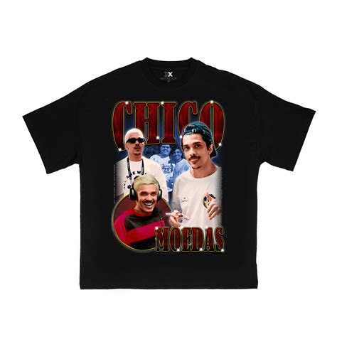 Camiseta Chico Moedas Preta Xapo Store