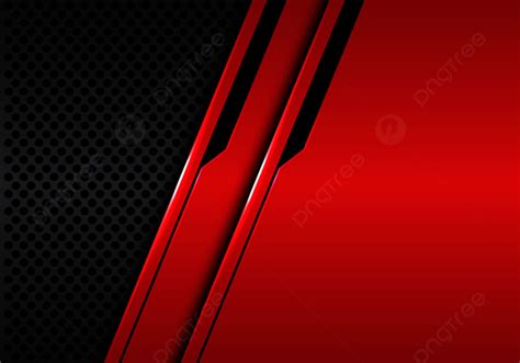 Astratto Rosso Metallizzato Linea Nera Futuristica Su Cerchio Grigio