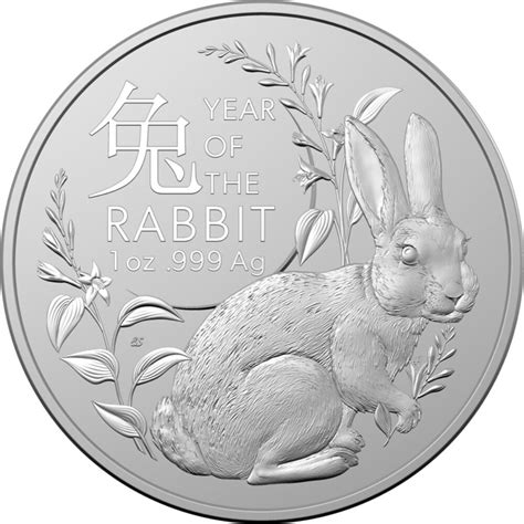 Australien RAM Lunar 2023 4 Ausgabe Jahr Des Hasen 1 Oz Silber 42 55