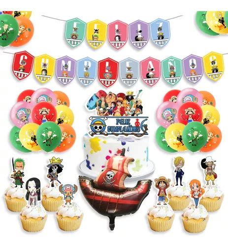 Cumpleaños One Piece Decoración Cotillón Globos Cuotas sin interés