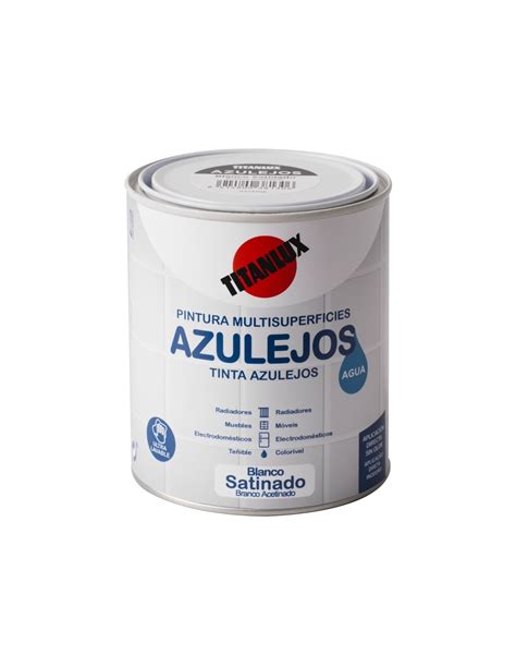 Titan Esmalte Azulejos Al Agua Blanco Satinado 750 Ml L