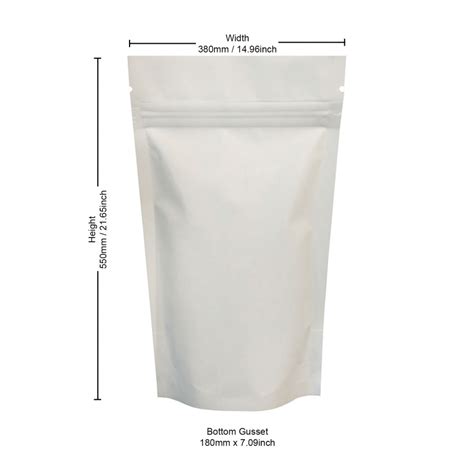 Buy Online 5kg White Matt Stand Up Pouch Bag With Zip Lock SP8