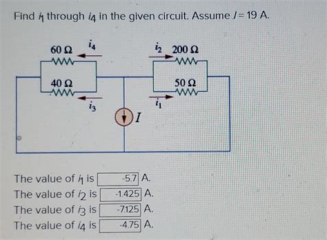 Solved Find I Through I In The Given Circuit Assume Chegg
