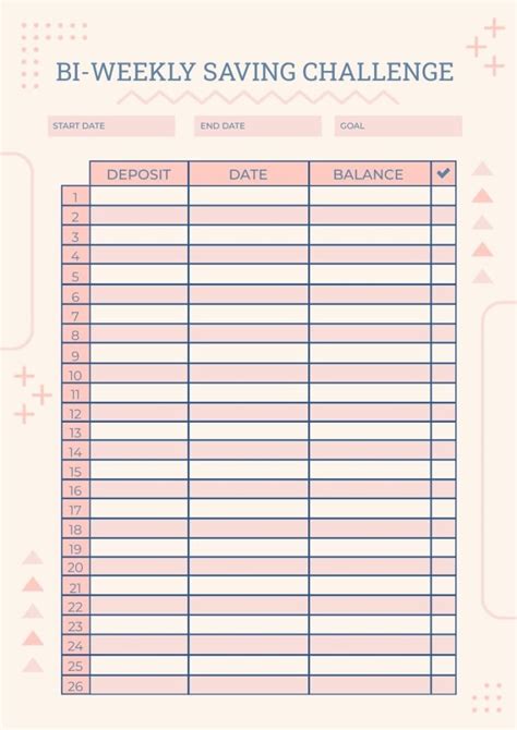 Edit This Geometric Pastel Bi Weekly Budget Planner Template For Free