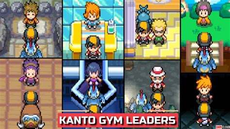 Pok Mon Heartgold Soulsilver All Kanto Gym Leader Battles Youtube