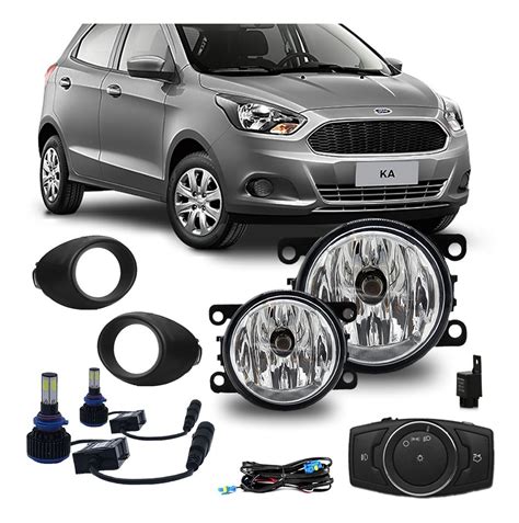 Kit Farol Ford Ka Neblina 2015 17 Super Led 4d Auxiliar