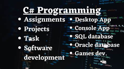 do your csharp programming projects and assignments by hussain6465 fiverr