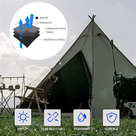 MOBI GARDEN Tienda de campaña pirámide Tipi de 2 a 3 personas para