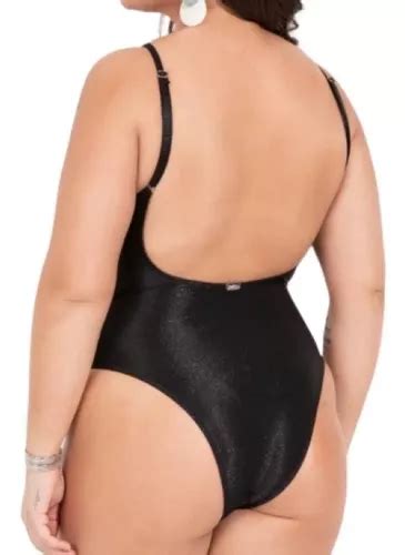 Maiô Sem Bojo Cavado Preto Luxo Plus Size Alça Fina N6 Frete grátis
