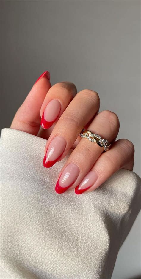 40 Stylish French Tip Nails For Any Nail Shape Red French Tip Nails I