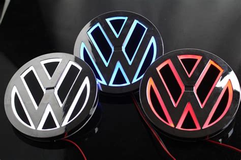 5D Super Bright Light Up LED VW Emblem Light CarLEDLogo