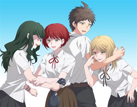 Hinata Hajime Koizumi Mahiru Kuzuryu Natsumi And Satou Danganronpa