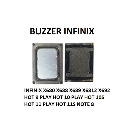 Jual BUZZER INFINIX X680 X688 X689 X6812 X692 HOT 9 PLAY HOT 10 PLAY