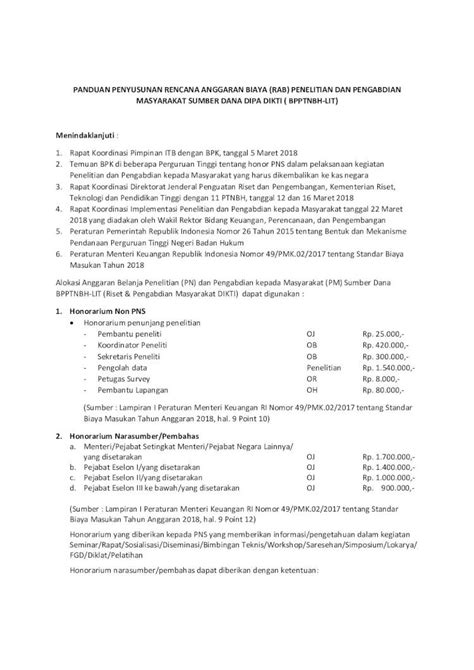 PDF PANDUAN PENYUSUNAN RENCANA ANGGARAN BIAYA RAB PANDUAN