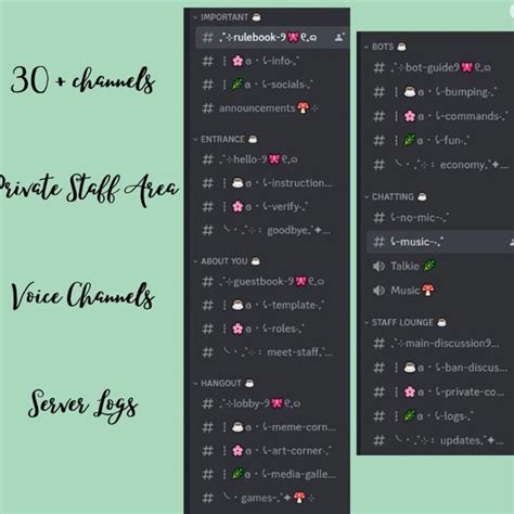 Cottage Core Garden Cafe Discord Server Template INSTANT Etsy In 2023