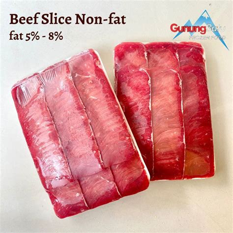 Jual BEEF SLICE NON FAT AUS FAT 5 8 DAGING SAPI IRIS TANPA LEMAK