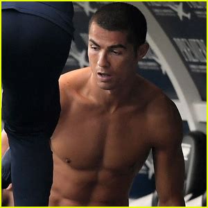 Cristiano Ronaldo Strips Down To His Underwear During Soccer Match