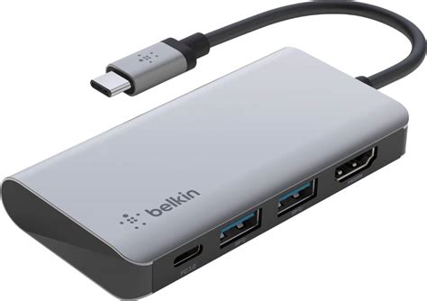 Customer Reviews Belkin USB C Hub 4 In 1 Multi Port Laptop Dock With