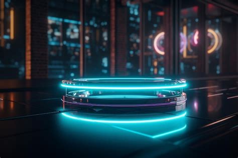 Premium AI Image A Neon Light In A Dark Room With A Neon Sign That
