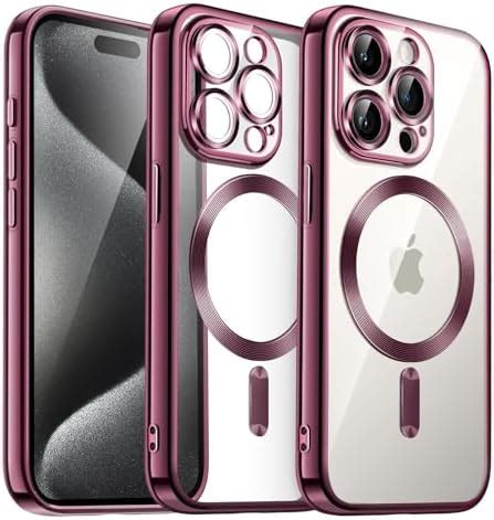 JETech Funda Galvanizada Para IPhone 15 Pro MAX 6 7 Pulgadas Lente