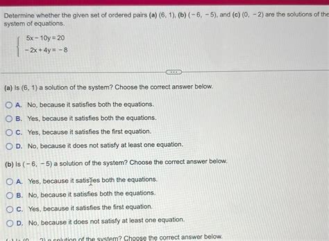 [answered] determine whether the given set of ordered pairs a 6 1 b 6 5 kunduz