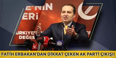 Fatih Erbakan Dan Dikkat Eken Ak Parti K
